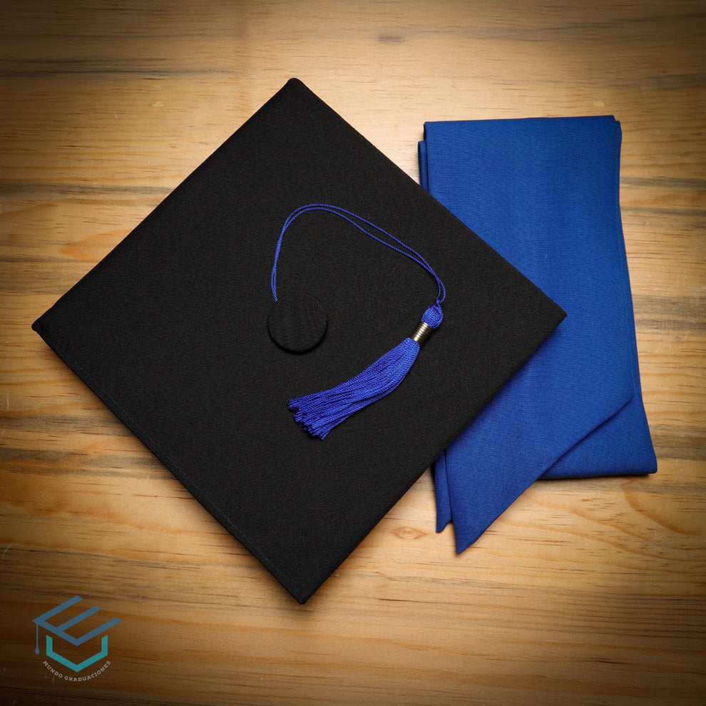 Birrete con Estola Azul Rey Mate – Un Clásico de Graduación – Mundo ...