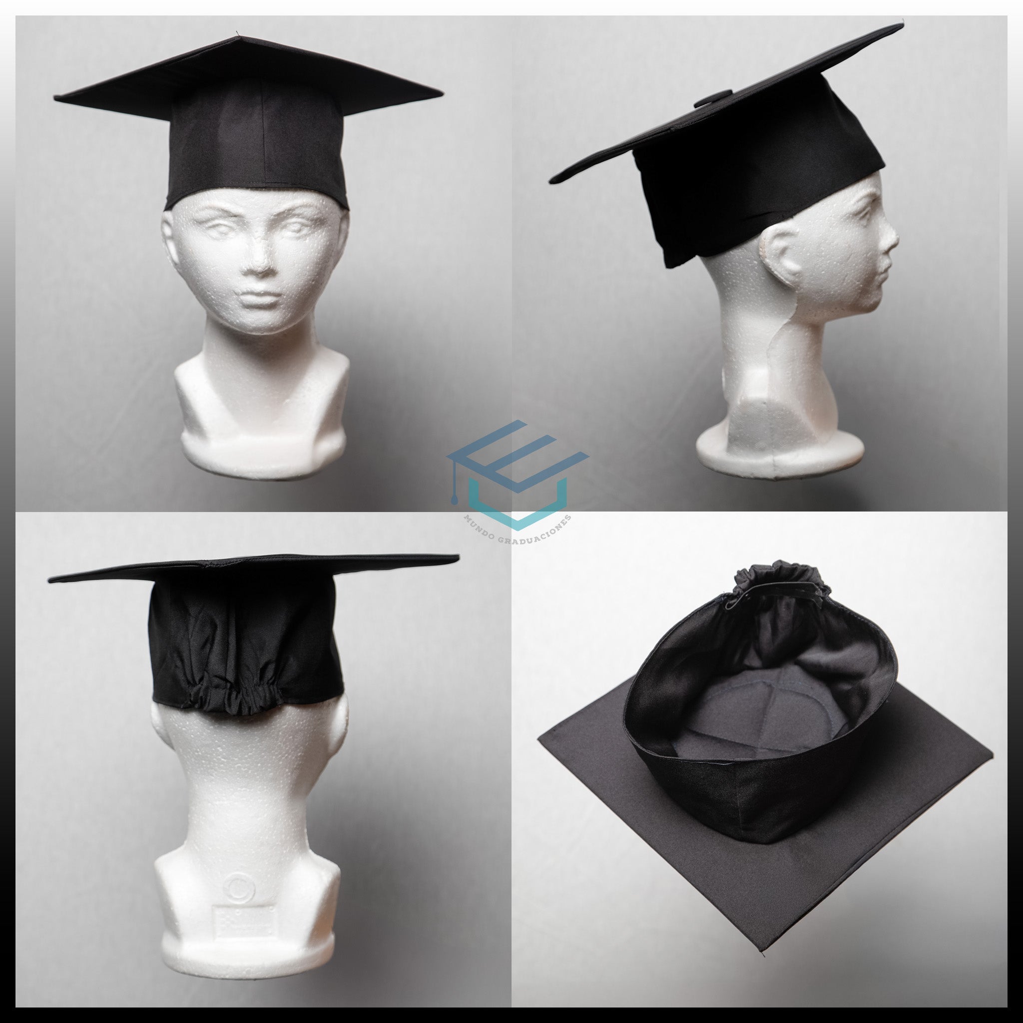 Birrete de Graduación Negro – Ajuste Seguro y Excelente Calidad – Mundo ...